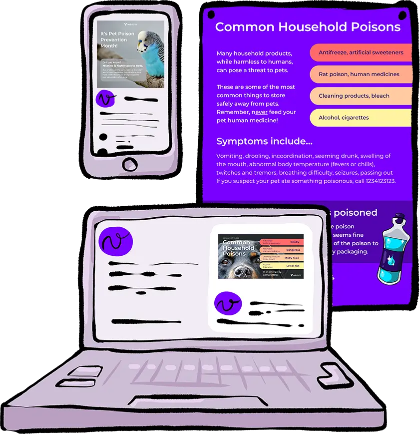 Pet Poison Prevention Month - Vetstoria Content Packs